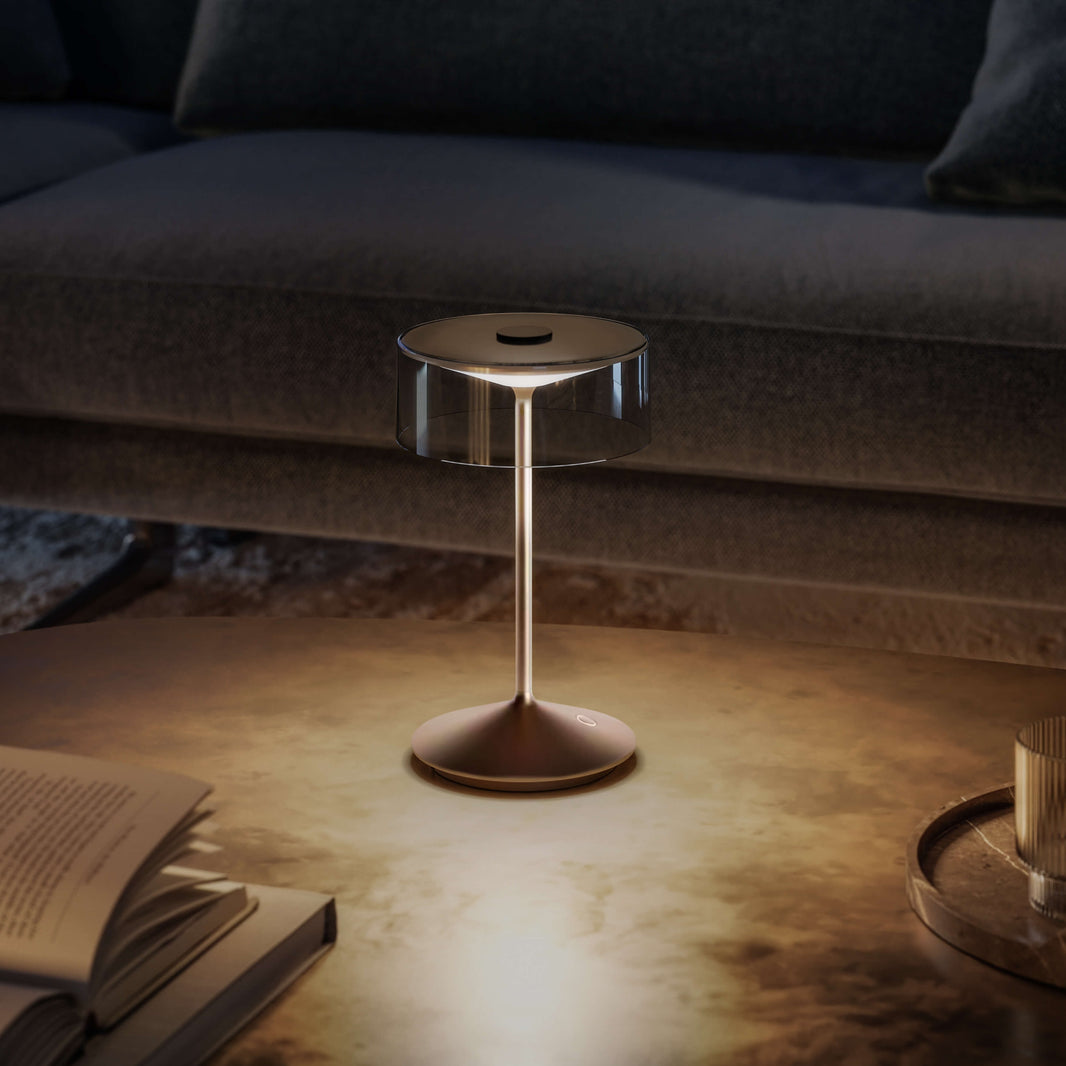 Plisse Luxurious Cordless Table Lamp, Portable & Modern LED Lamp ...