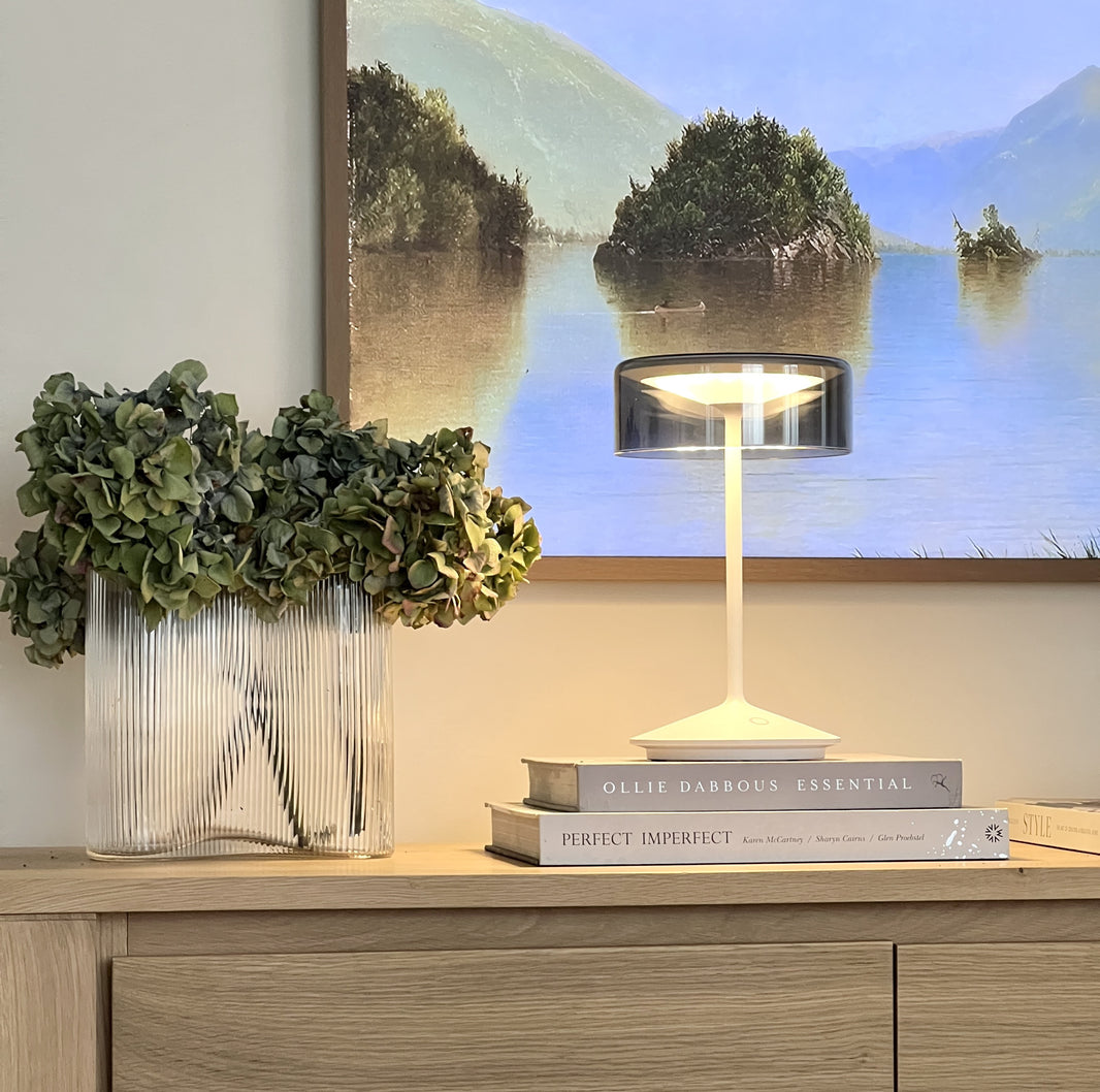 Plisse Luxurious Cordless Table Lamp, Portable & Modern LED Lamp ...