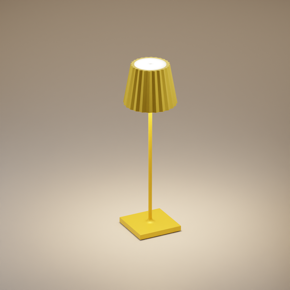 Plisse Luxurious Cordless Table Lamp, Portable & Modern LED Lamp ...